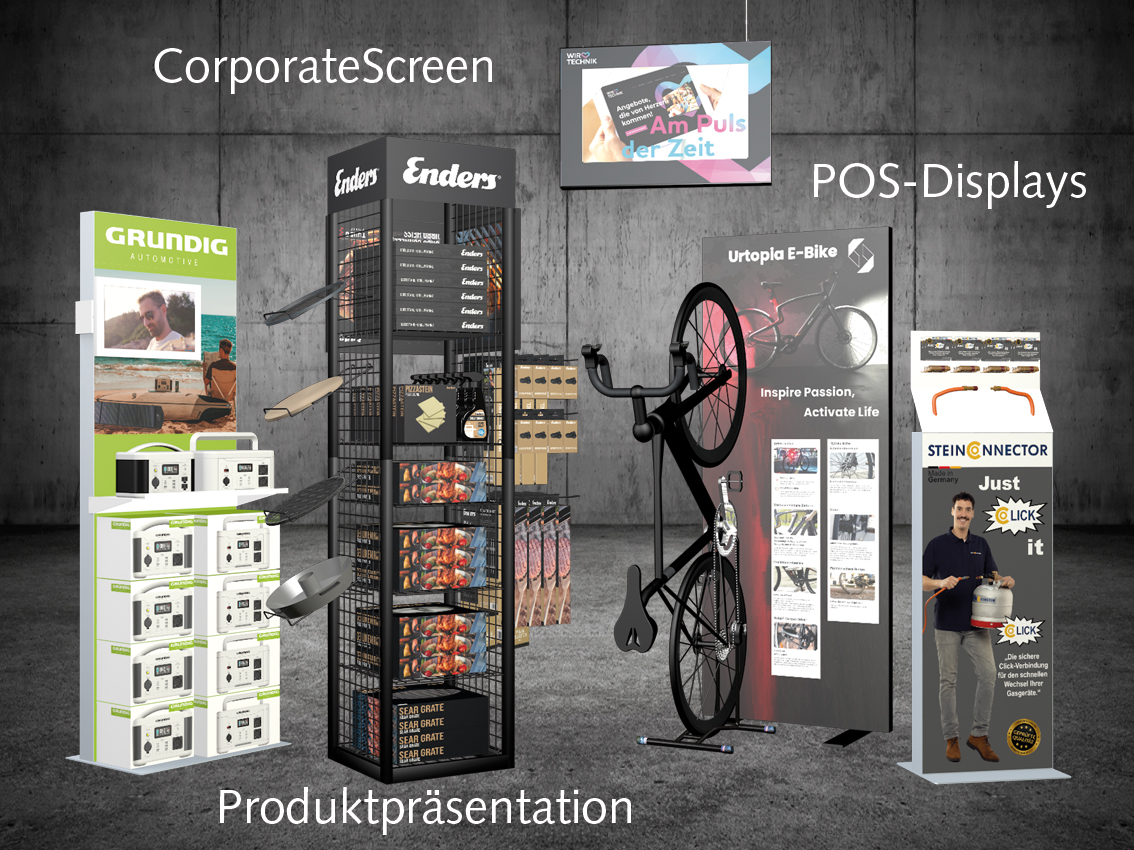 Displays, Digital Signage und Werbeträger Made in Germany