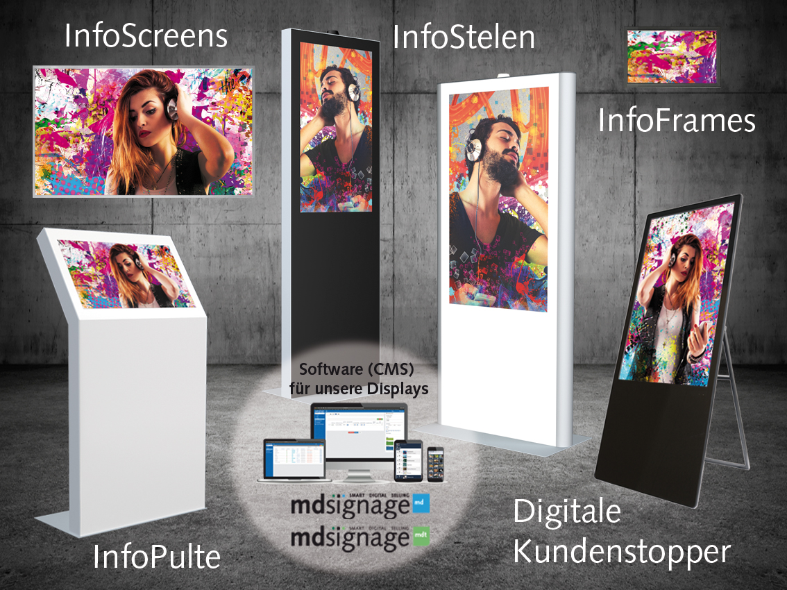Displays, Digital Signage und Werbeträger Made in Germany