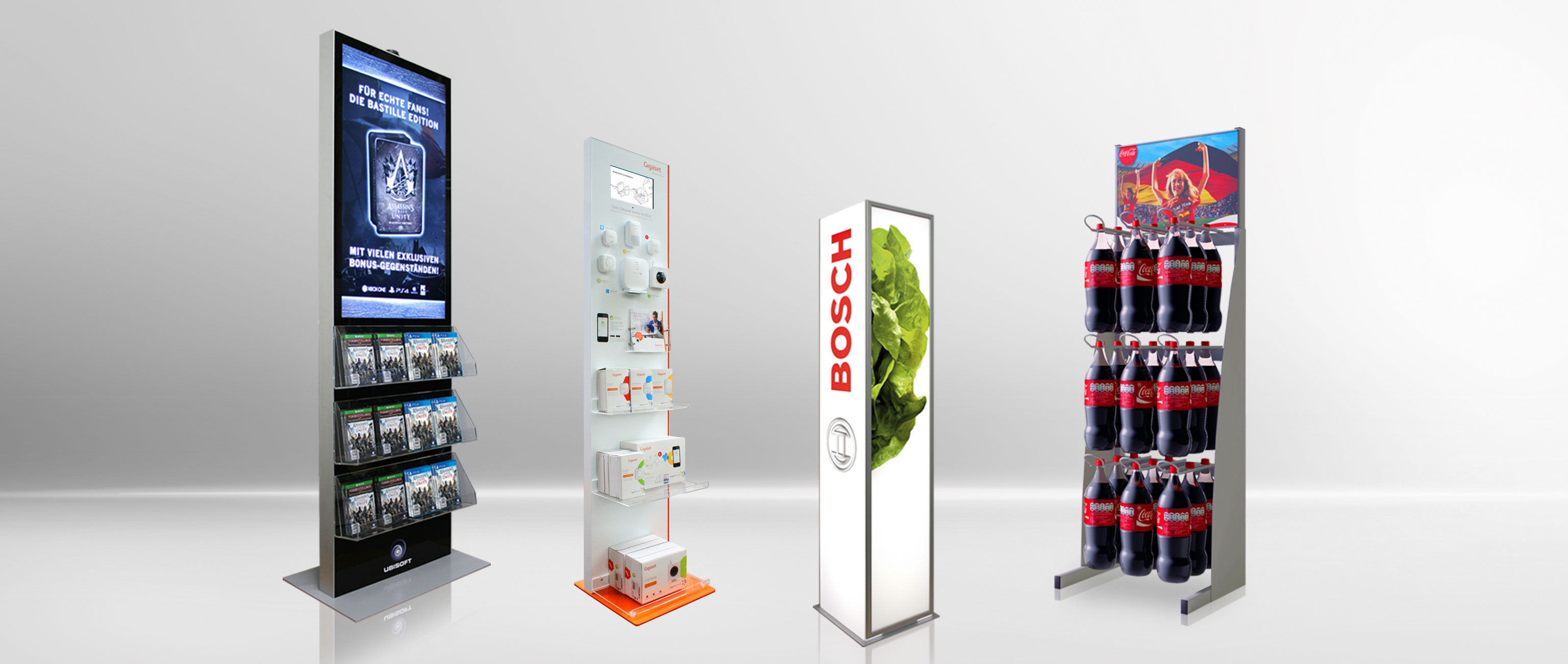 Displaysysteme, Werbedisplays und Digital Signage für den Point of Sale
