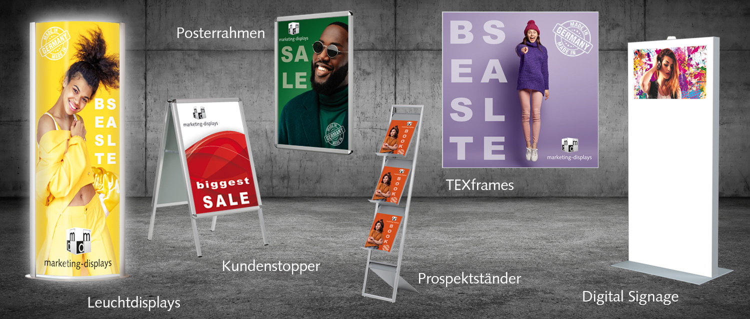 Displays, Digital Signage und Werbeträger Made in Germany