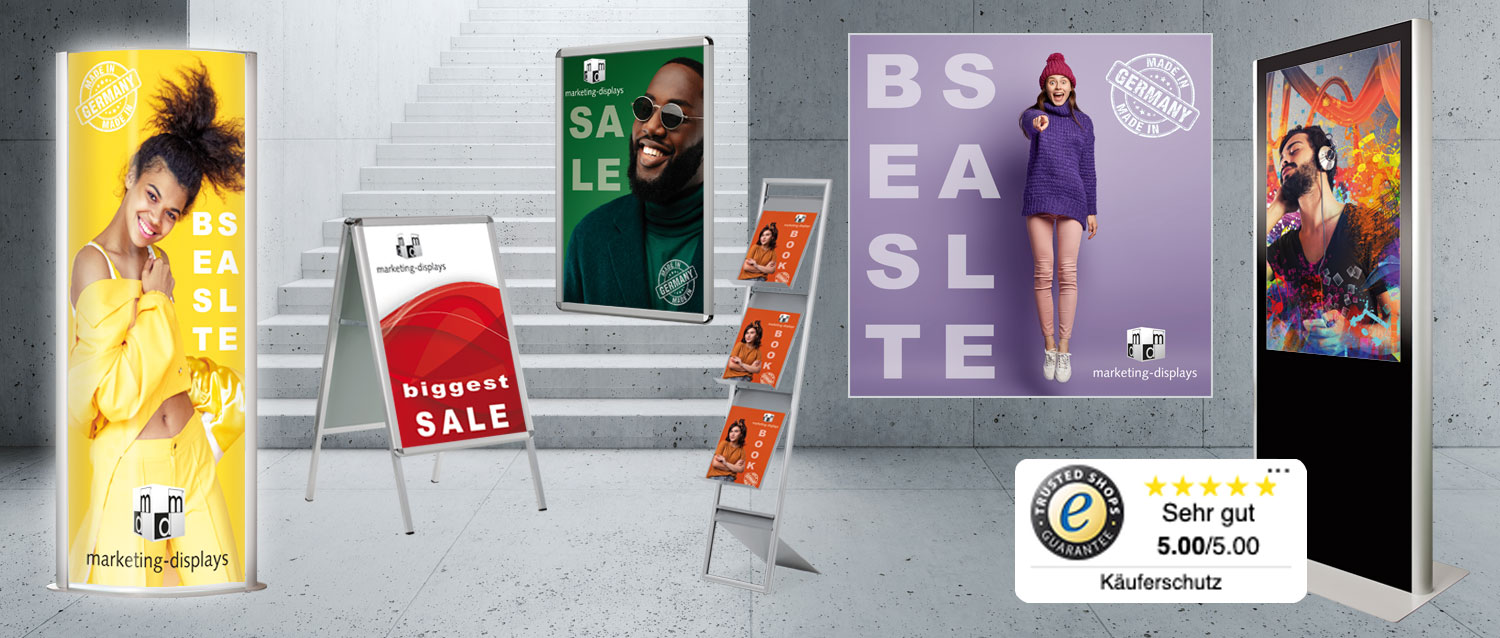 Displays, Digital Signage und Werbeträger Made in Germany