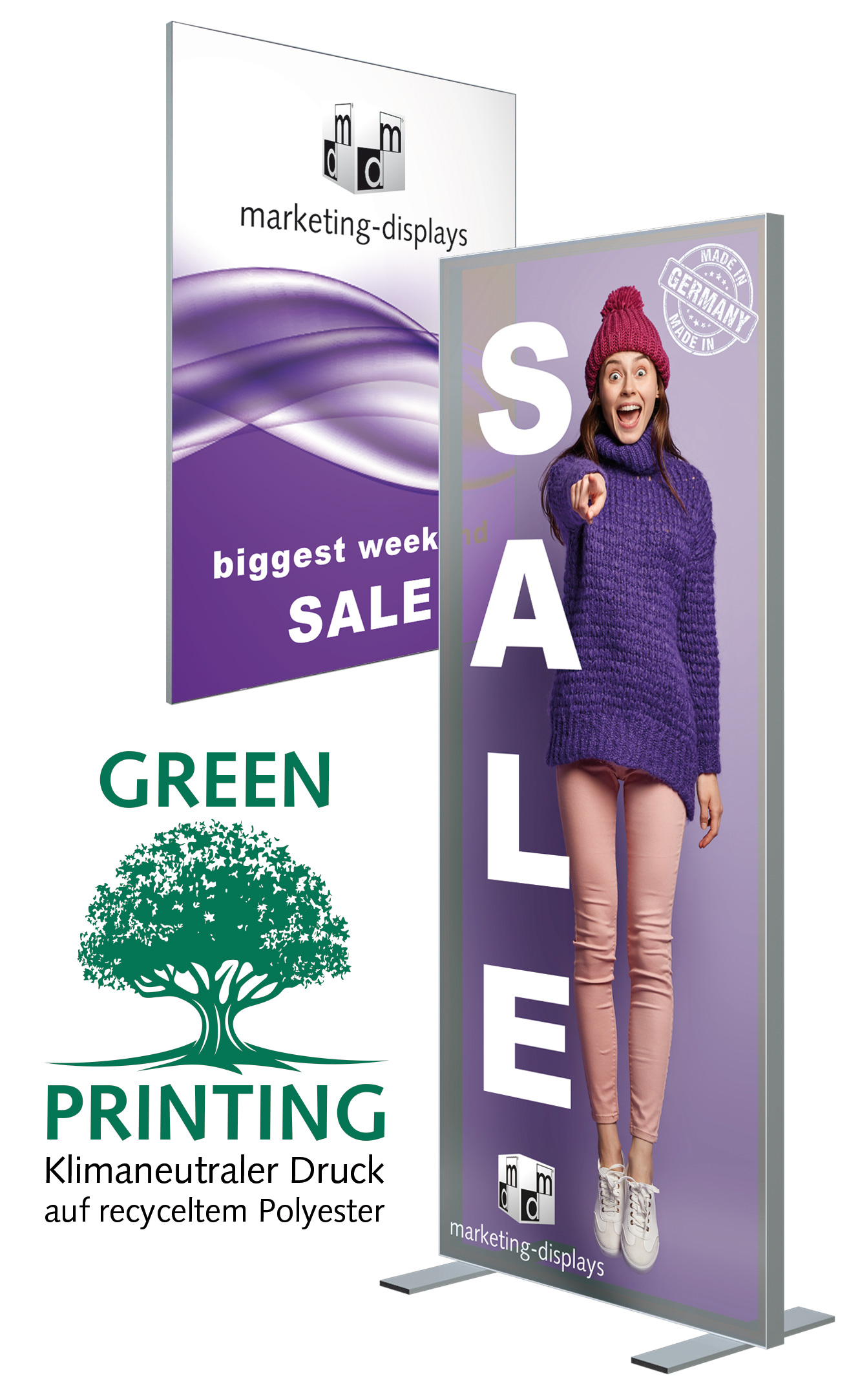 TEXFRAME für rahmenlose Motivwerbung